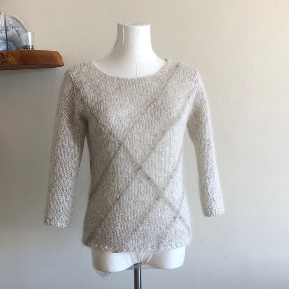 Sigrid Olsen | Sweaters | Sigrid Olsen Textured Cream Sweater | Poshmark